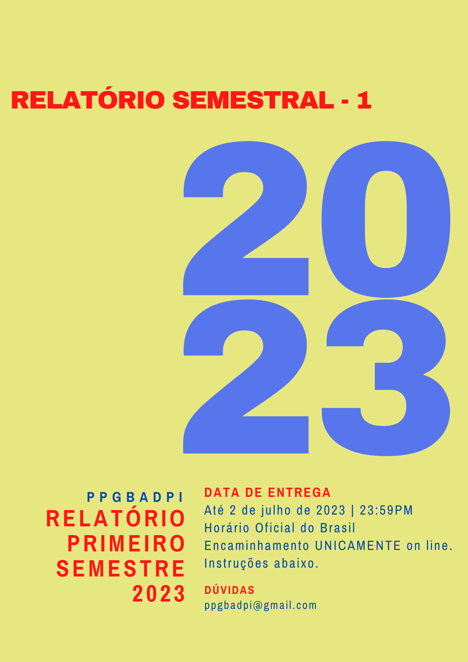 BADPI / INPA - RELATÓRIO SEMESTRAL: primeiro semestre de 2023