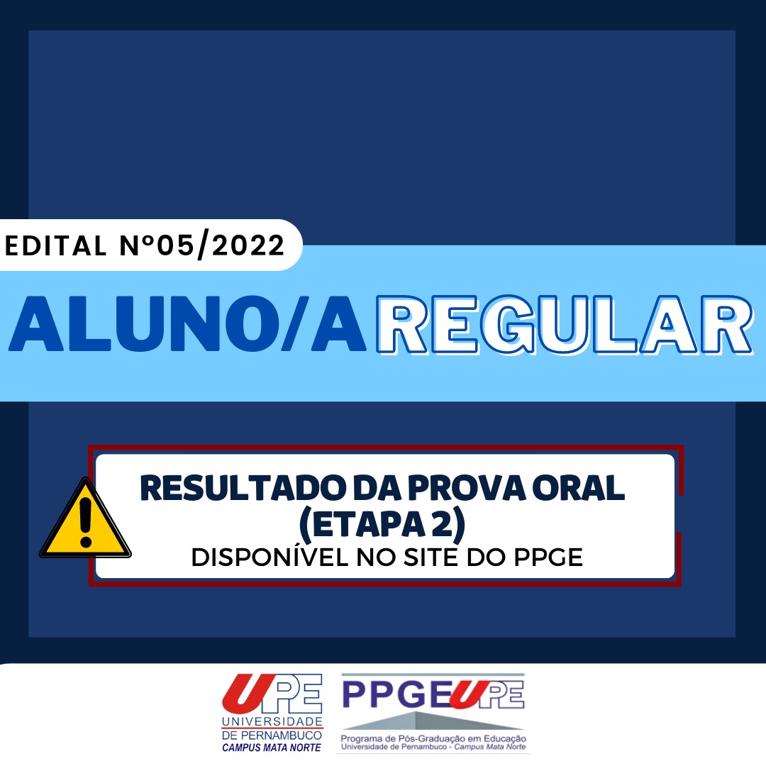 PPGE / UPE - Seleção para Aluno/a Regular - Turma 2023 do PPGE, UPE ...